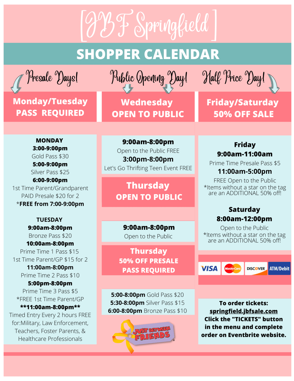 SHOPPER CALENDAR | Springfield